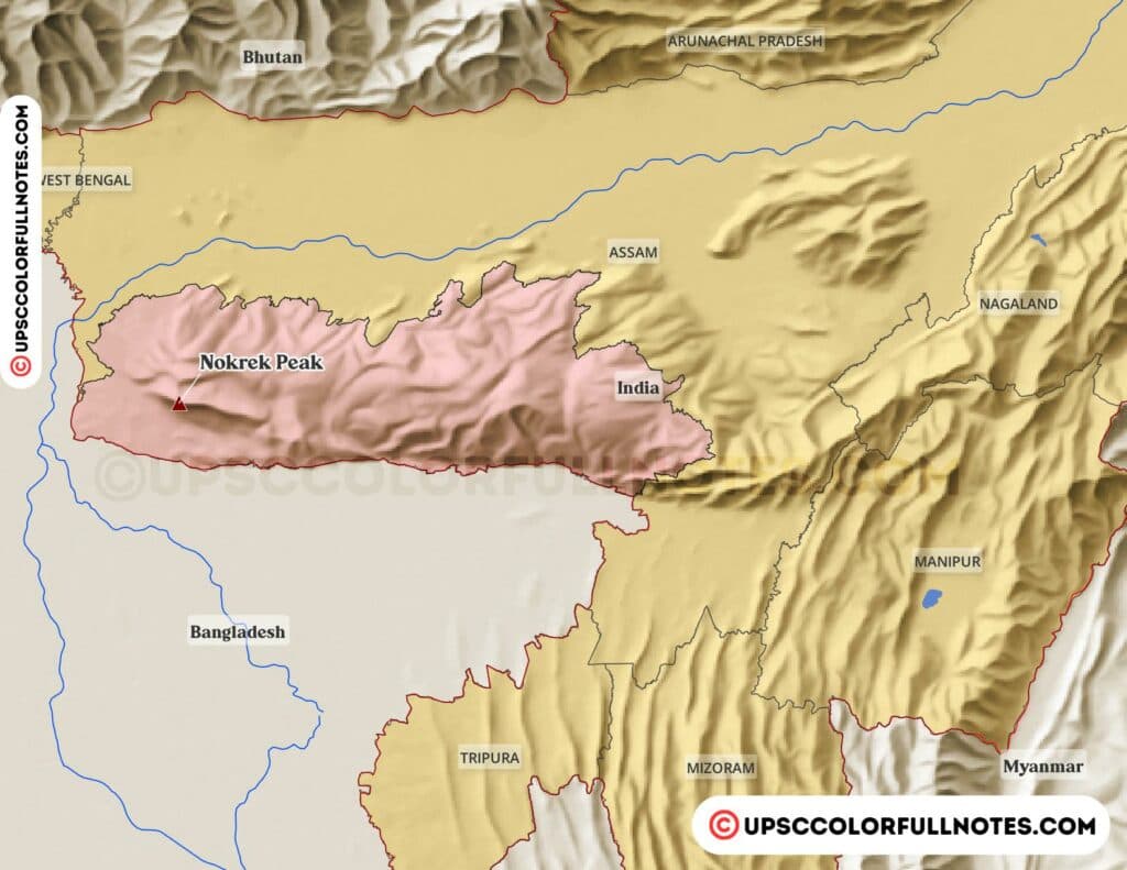 Shillong Peak in Meghalaya [MAP] - UPSC Colorfull notes