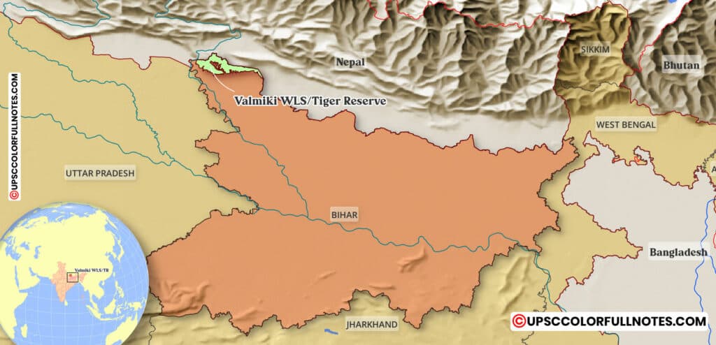 Valmiki Tiger Reserve, National Park and WLS [MAP] - UPSC Colorfull notes