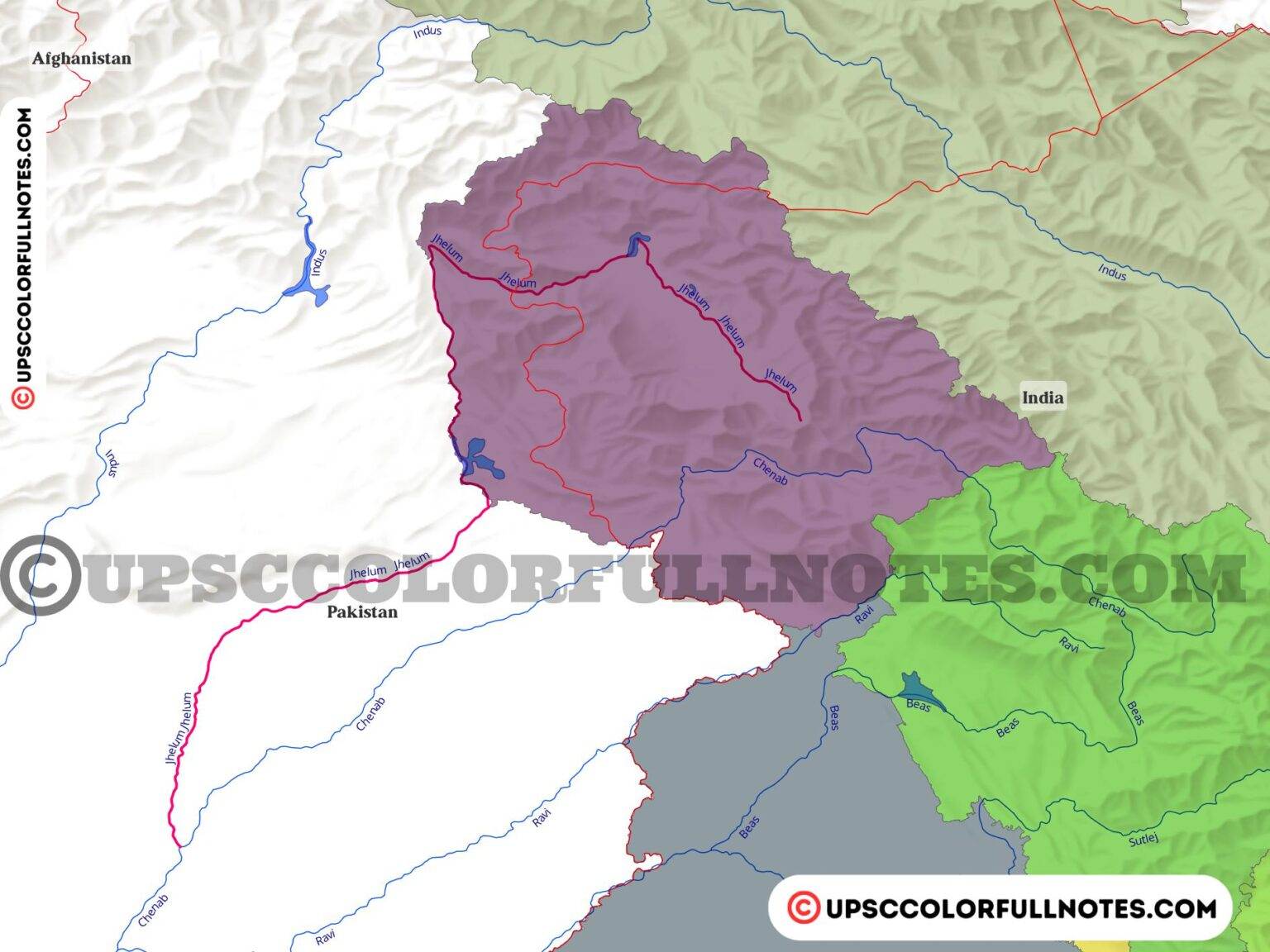 Discover the amazing Indus river system and its tributaries [MAP ...