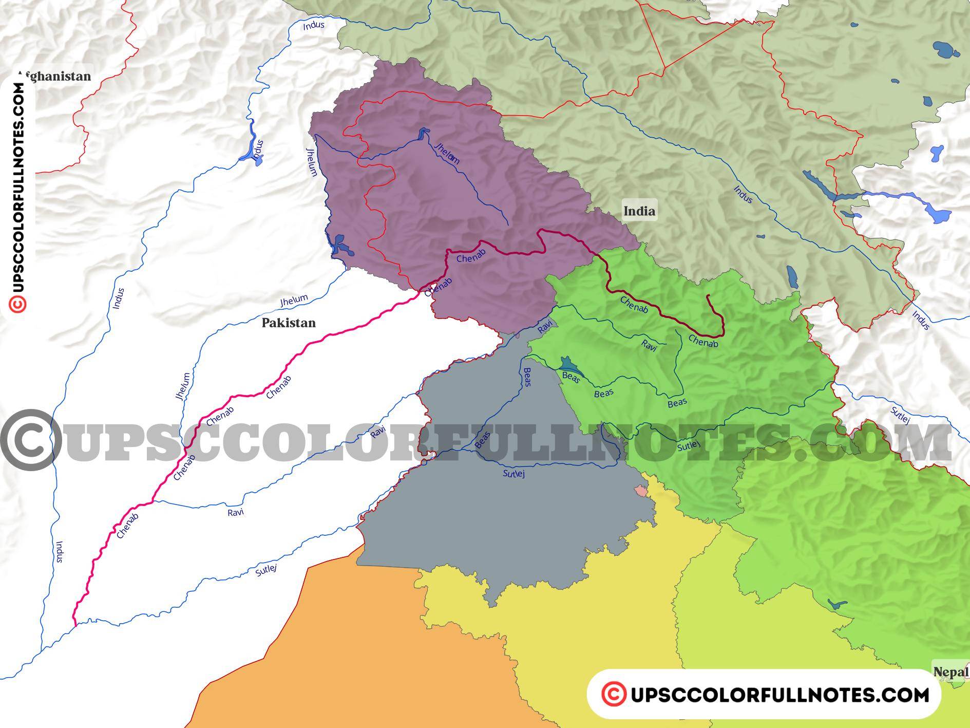 Discover the amazing Indus river system and its tributaries [MAP ...