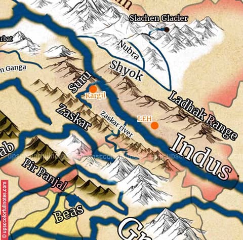 Discover the amazing Indus river system and its tributaries [MAP ...