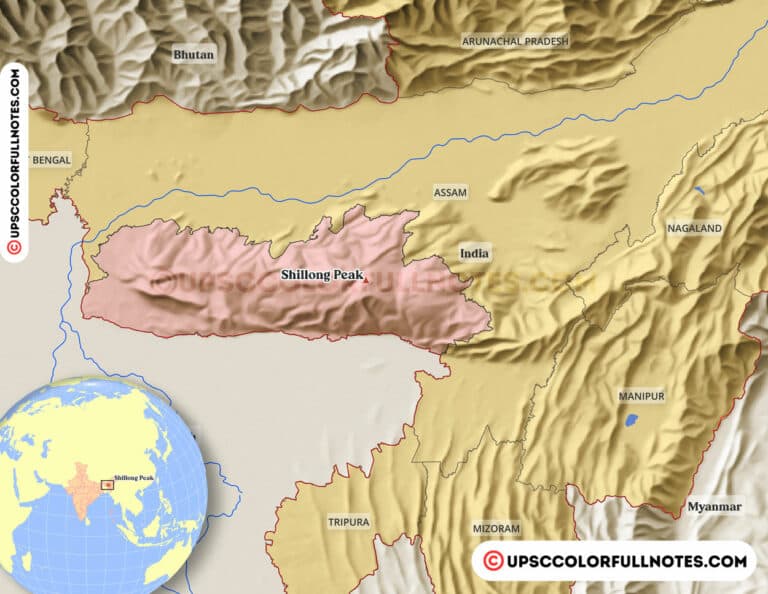 Shillong Peak in Meghalaya [MAP] - UPSC Colorfull notes